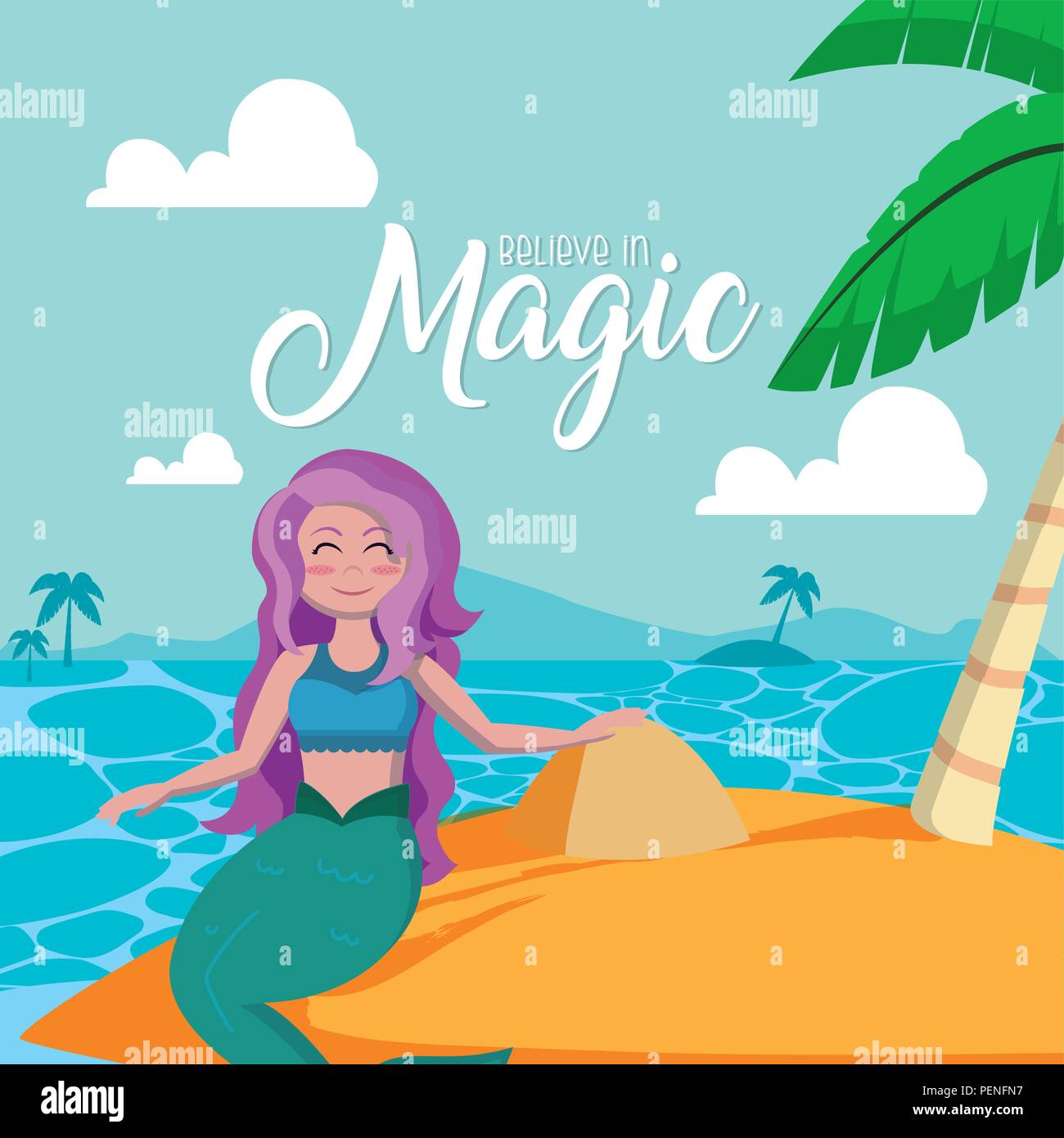 Believe in magic cartoons Stock Vector Image & Art - Alamy