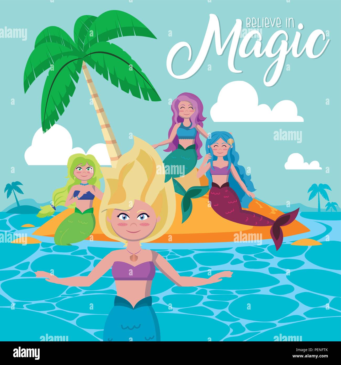 Believe in magic cartoons Stock Vector Image & Art - Alamy