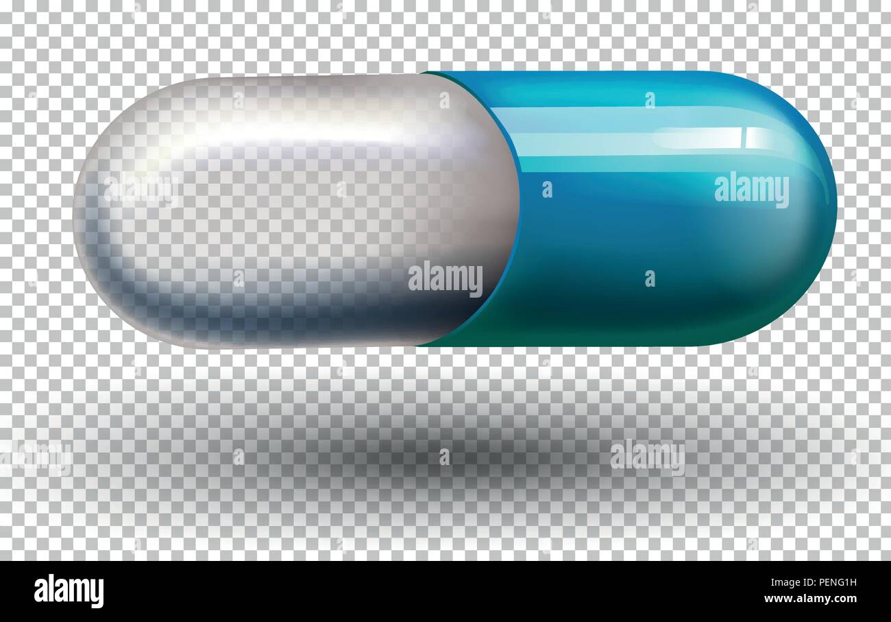 A capsule on transparent background illustration Stock Vector Image ...