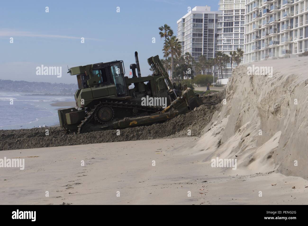 Bulldozer Sand Berm High Resolution Stock Photography and Images - Alamy