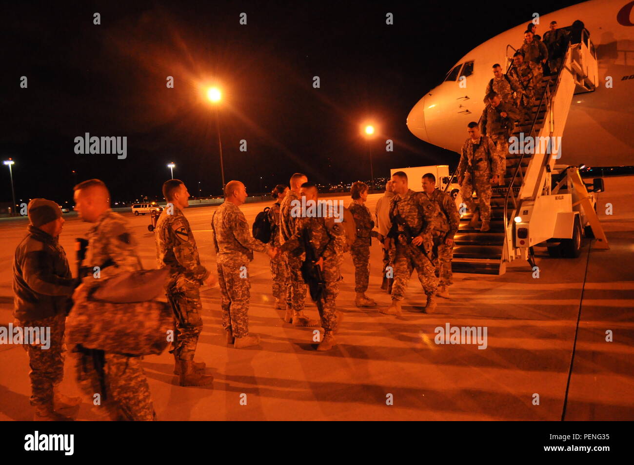 Guardsmen assigned to the 270th Military Police Company, California ...