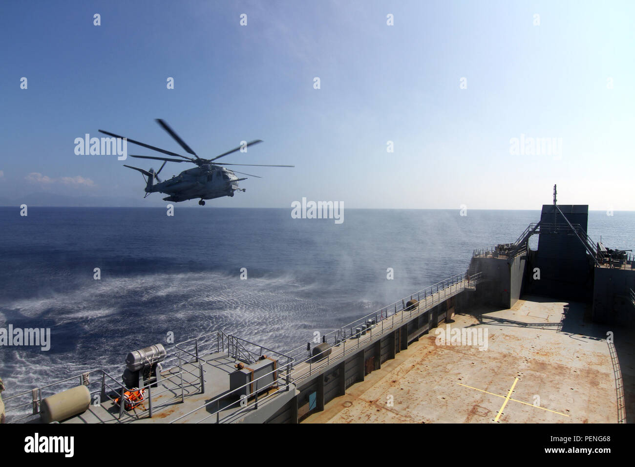 A Sikorsky CH-53E Super Stallion from Marine Corps Base Hawaii flies ...