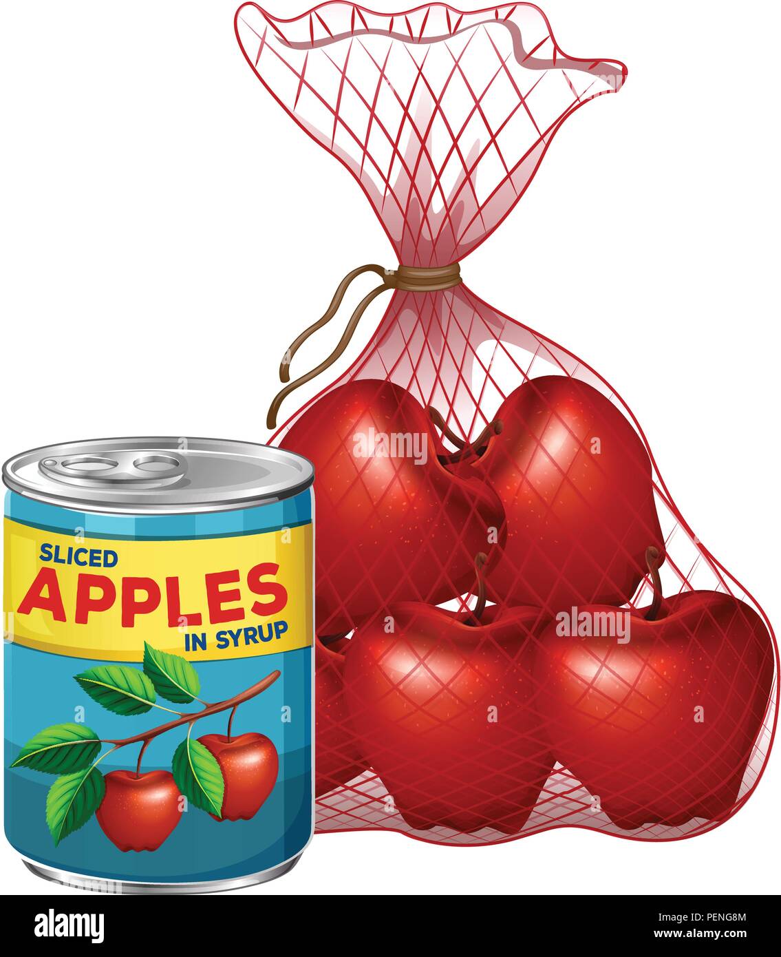 Fresh and tin apple illustration Stock Vector Image & Art - Alamy