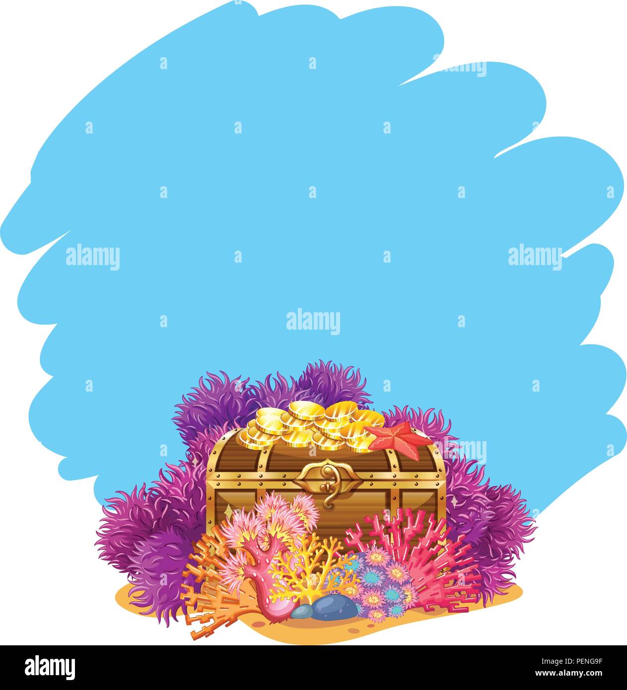 Underwater Treasure Chest Clipart