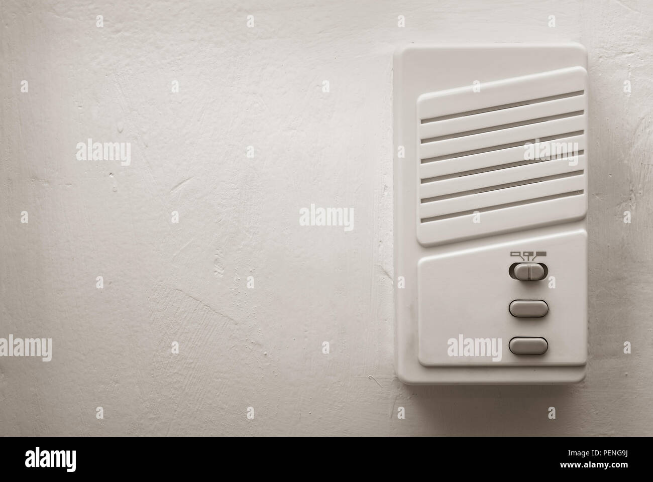 intercom doorbell on the wall Stock Photo - Alamy
