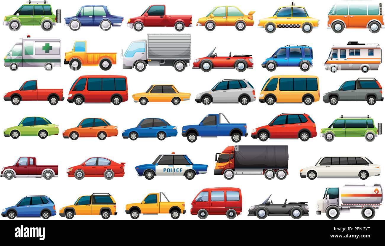 A set of road vehicles illustration Stock Vector Image & Art - Alamy