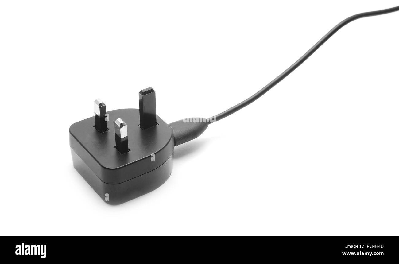 power plug isolated on white Stock Photo - Alamy