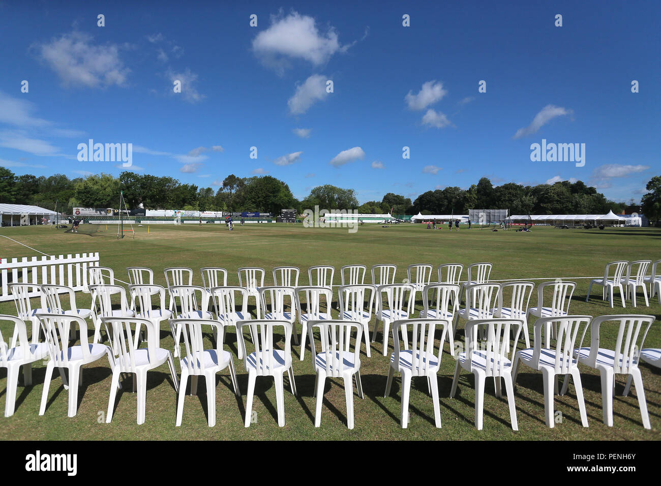 General view of the ground ahead of Surrey CCC vs Essex CCC, Specsavers ...
