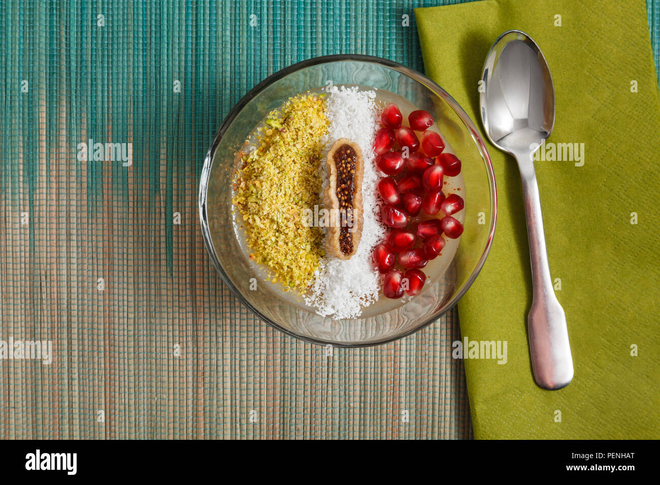 Traditional Turkish dessert ashure - Noah's Pudding Stock Photo - Alamy