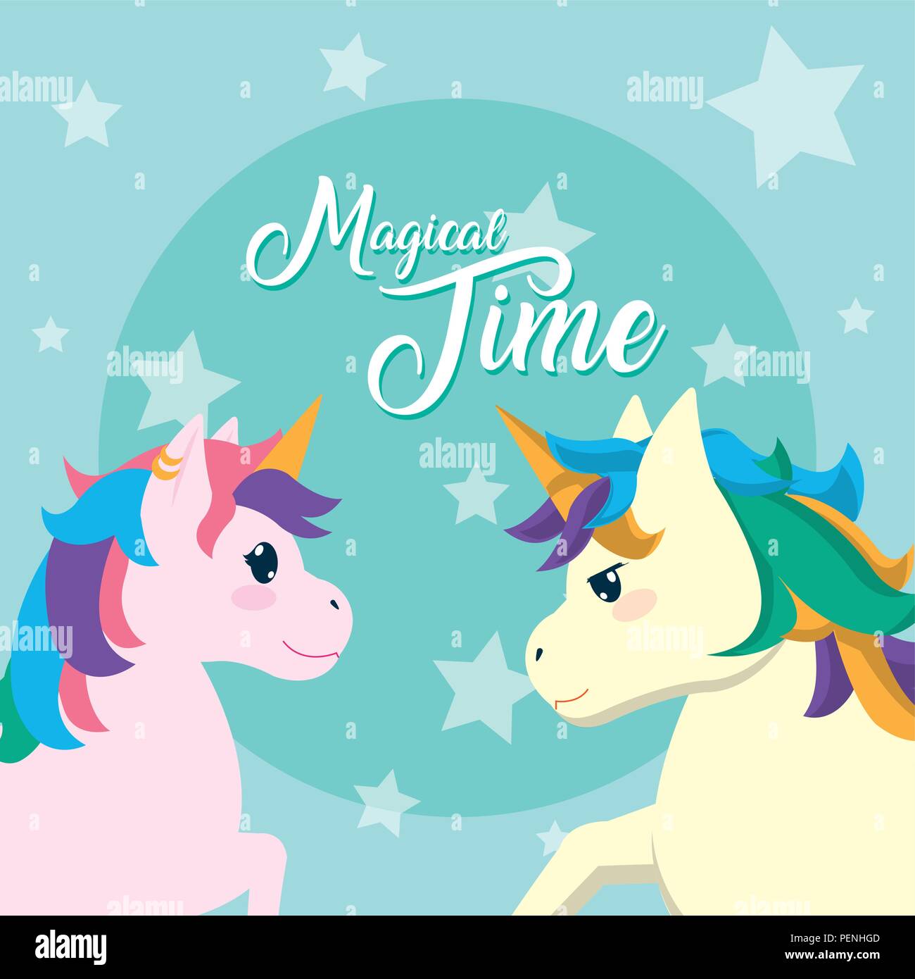 Magical time card Stock Vector Image & Art - Alamy