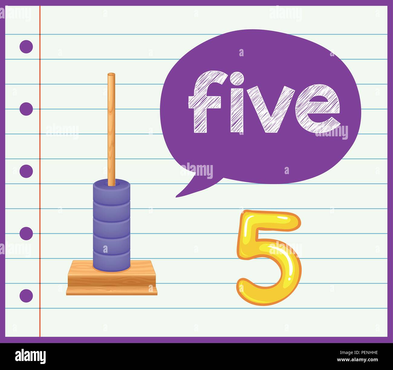 count to five concept illustration Stock Vector Image & Art - Alamy