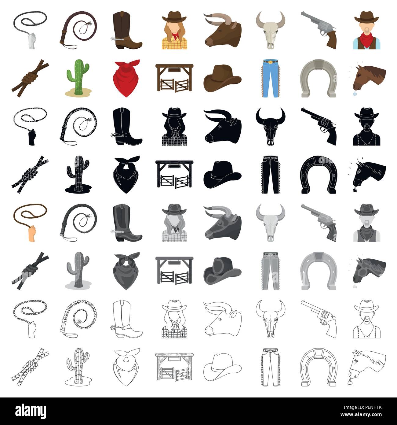 art,bandana,boots,bull,cactus,cartoon,collection,cowboy,cowgirl,design ...