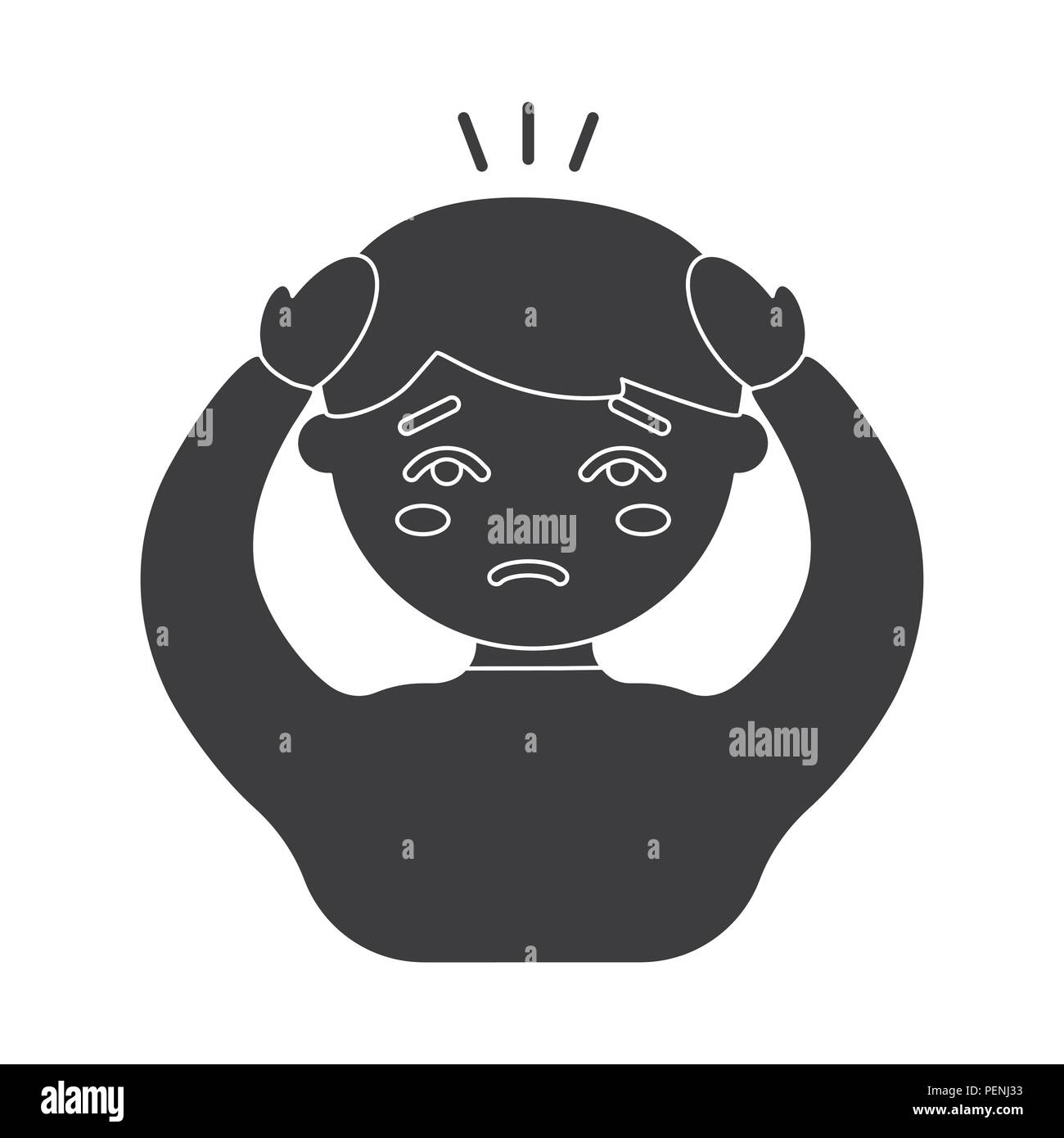 Male head from side Stock Vector Images - Alamy