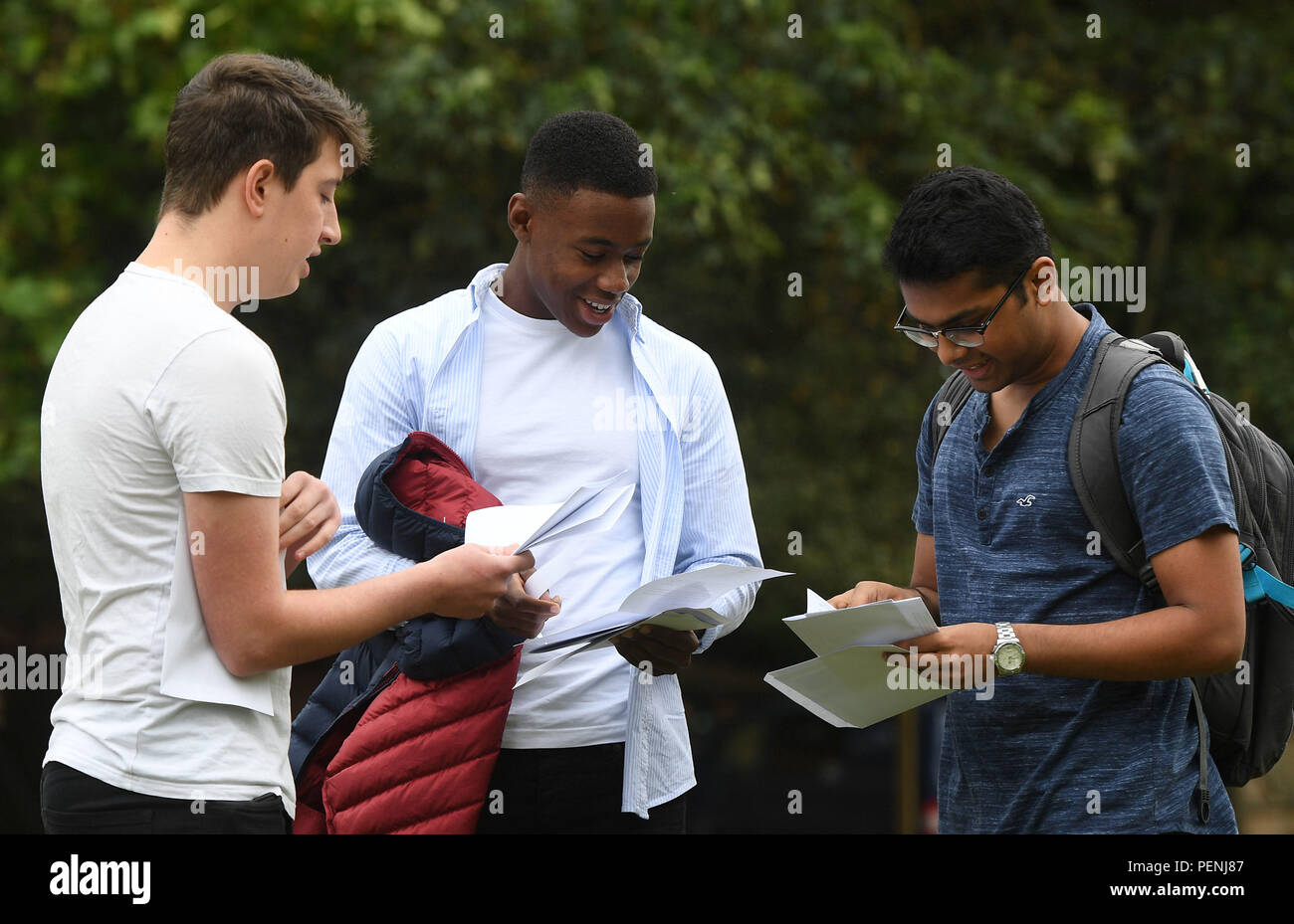 (left to right) Charlie Jenner, Nathan Sharp and Abhinav Boddu receive ...