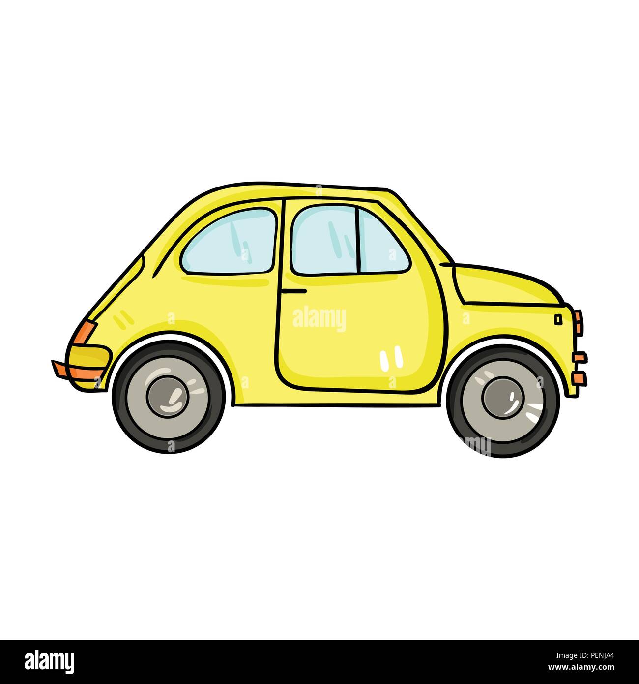 Italian retro car from Italy icon in cartoon style isolated on white ...