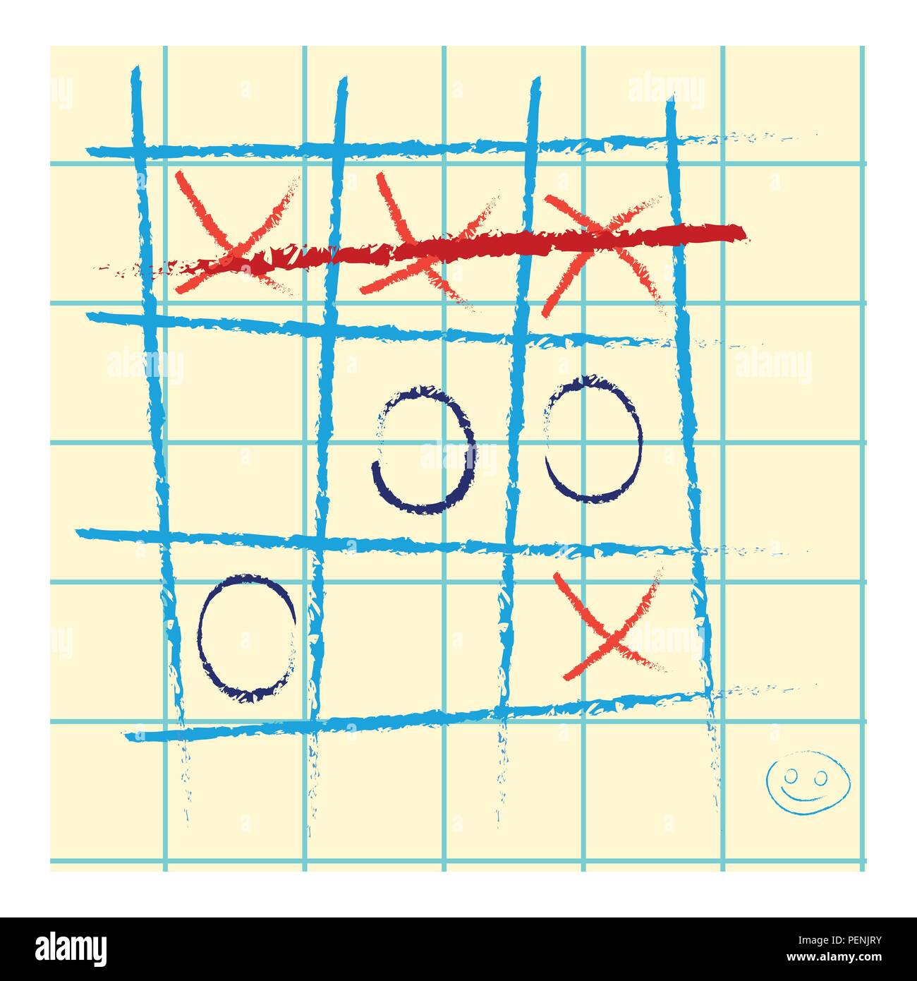 Tic-tac-toe icon in flat style isolated on white background. Board ...