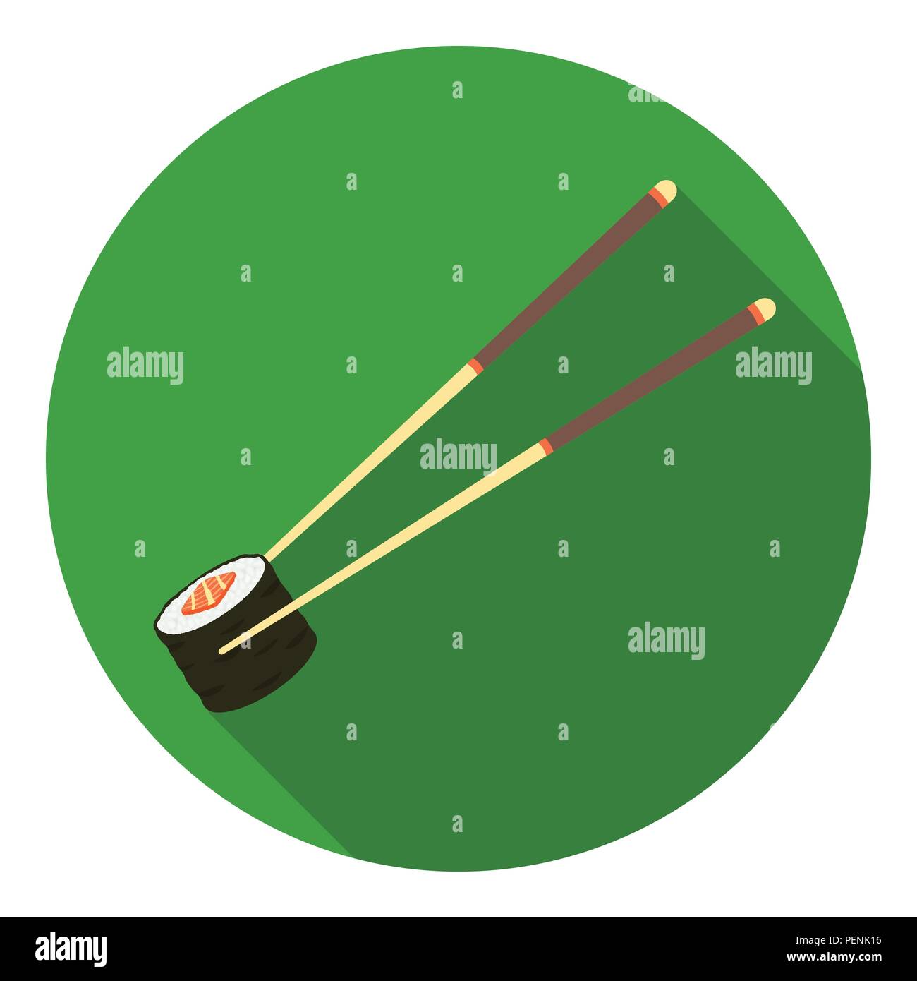 Chopsticks icon in flat style isolated on white background. Sushi ...