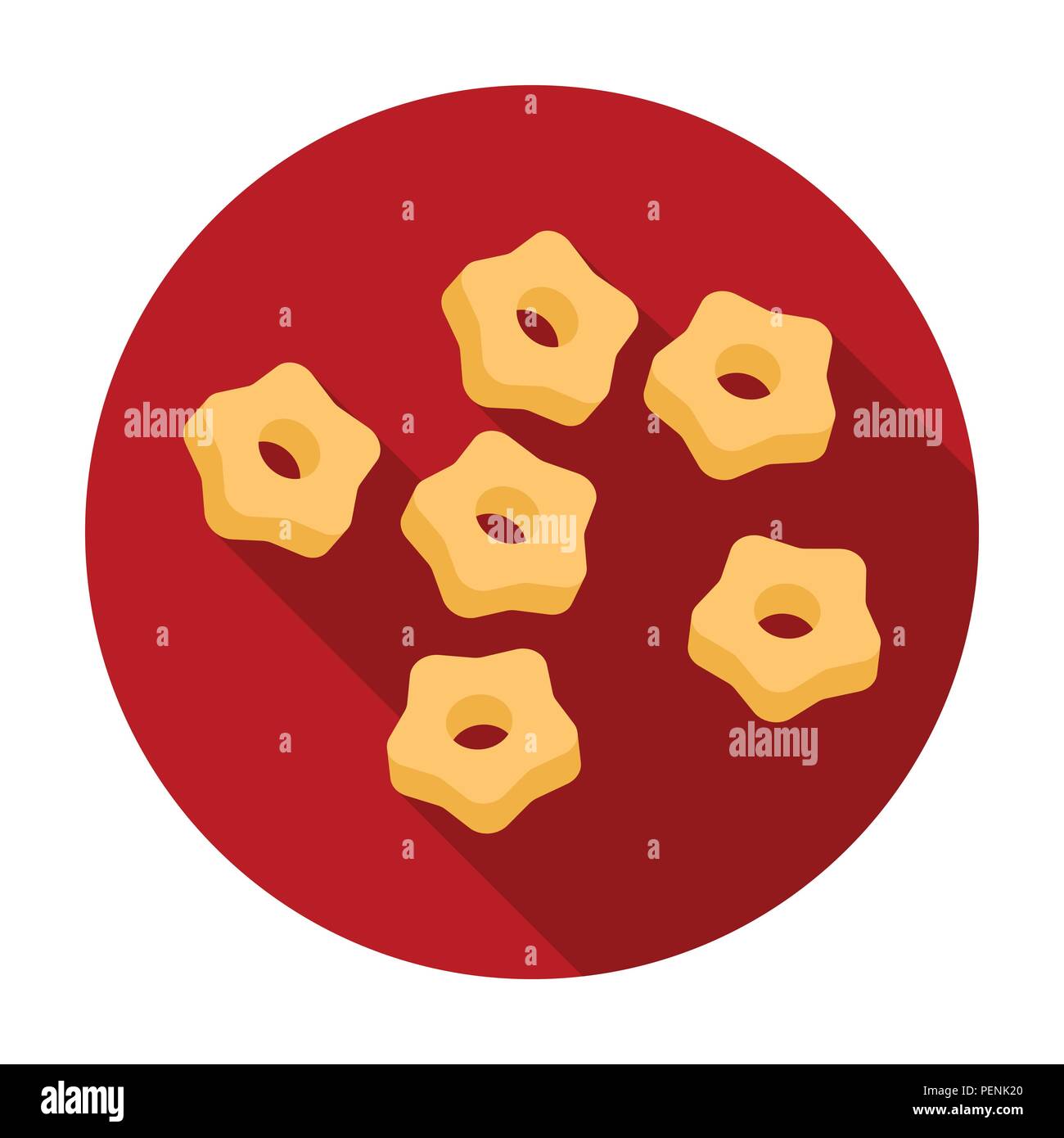 Stelline pasta icon in flat style isolated on white background. Types ...