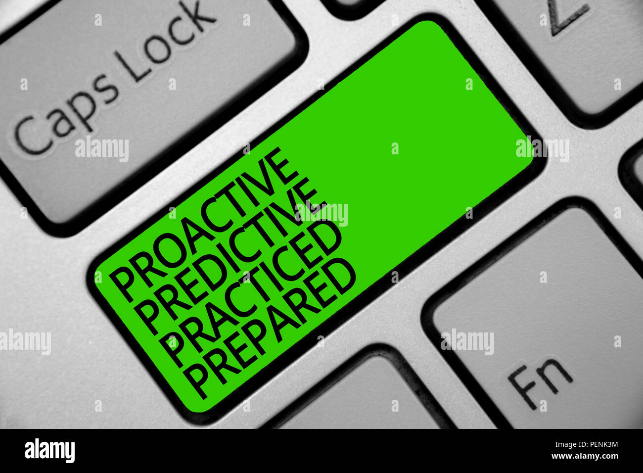 Handwriting Text Proactive Predictive Practiced Prepared Concept