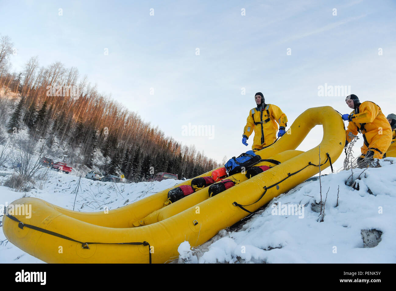 Airman 1st Class Pearson Sloan, left, and Wesley Stegmaier ...