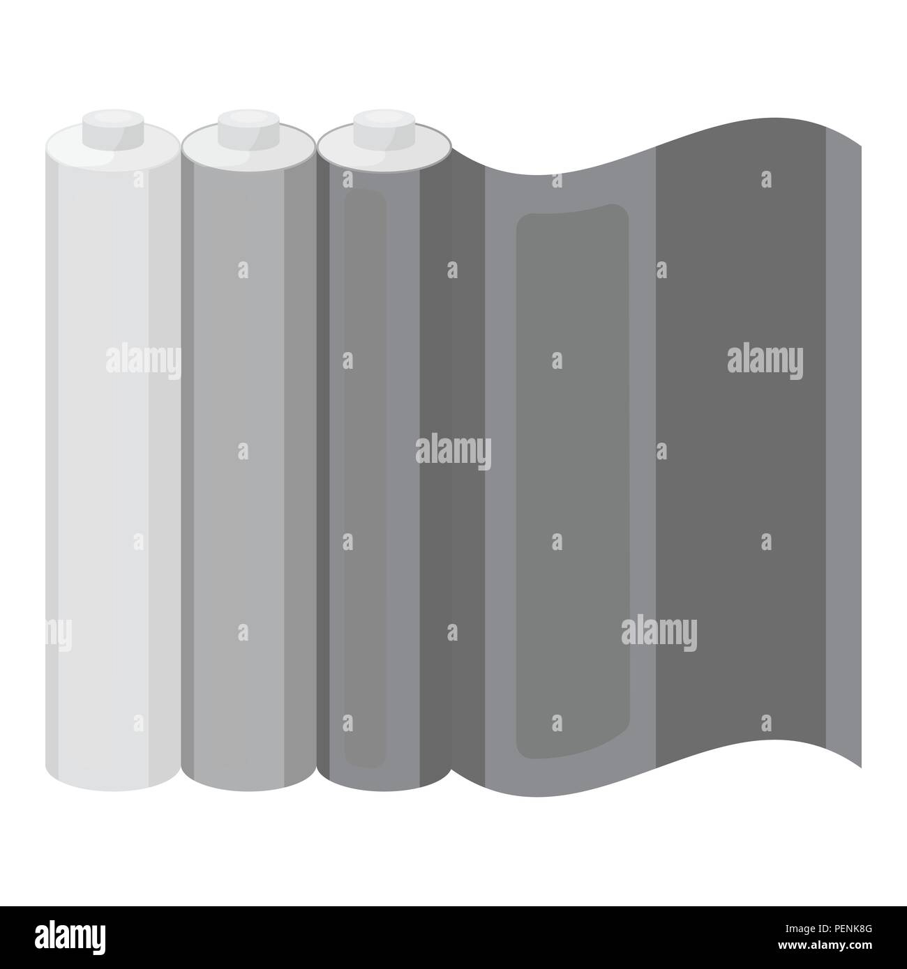 Color printing paper in monochrome style isolated on white background ...