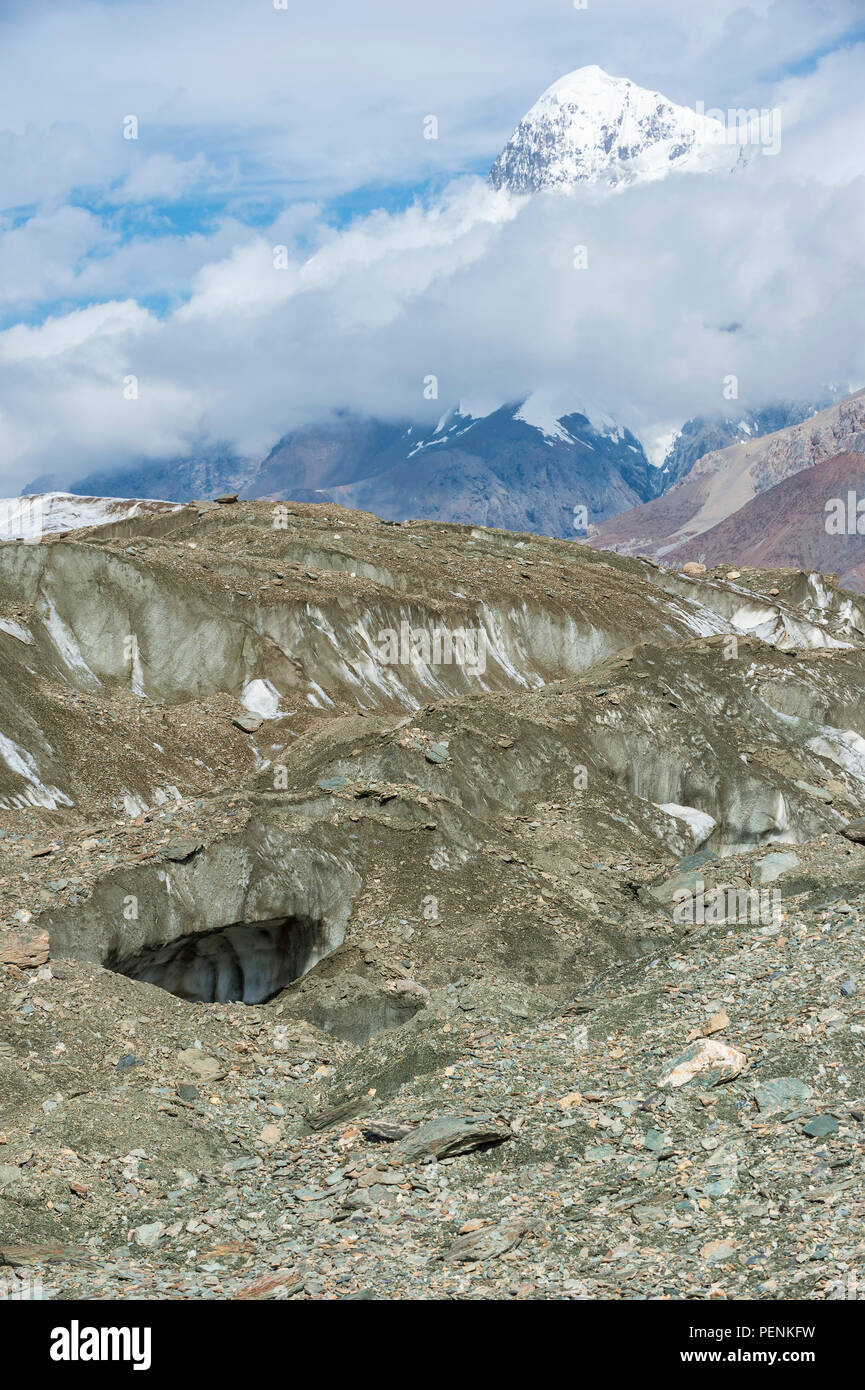 Engilchek Glacier and Khan Tengri Mountain, Central Tian Shan Mountain ...