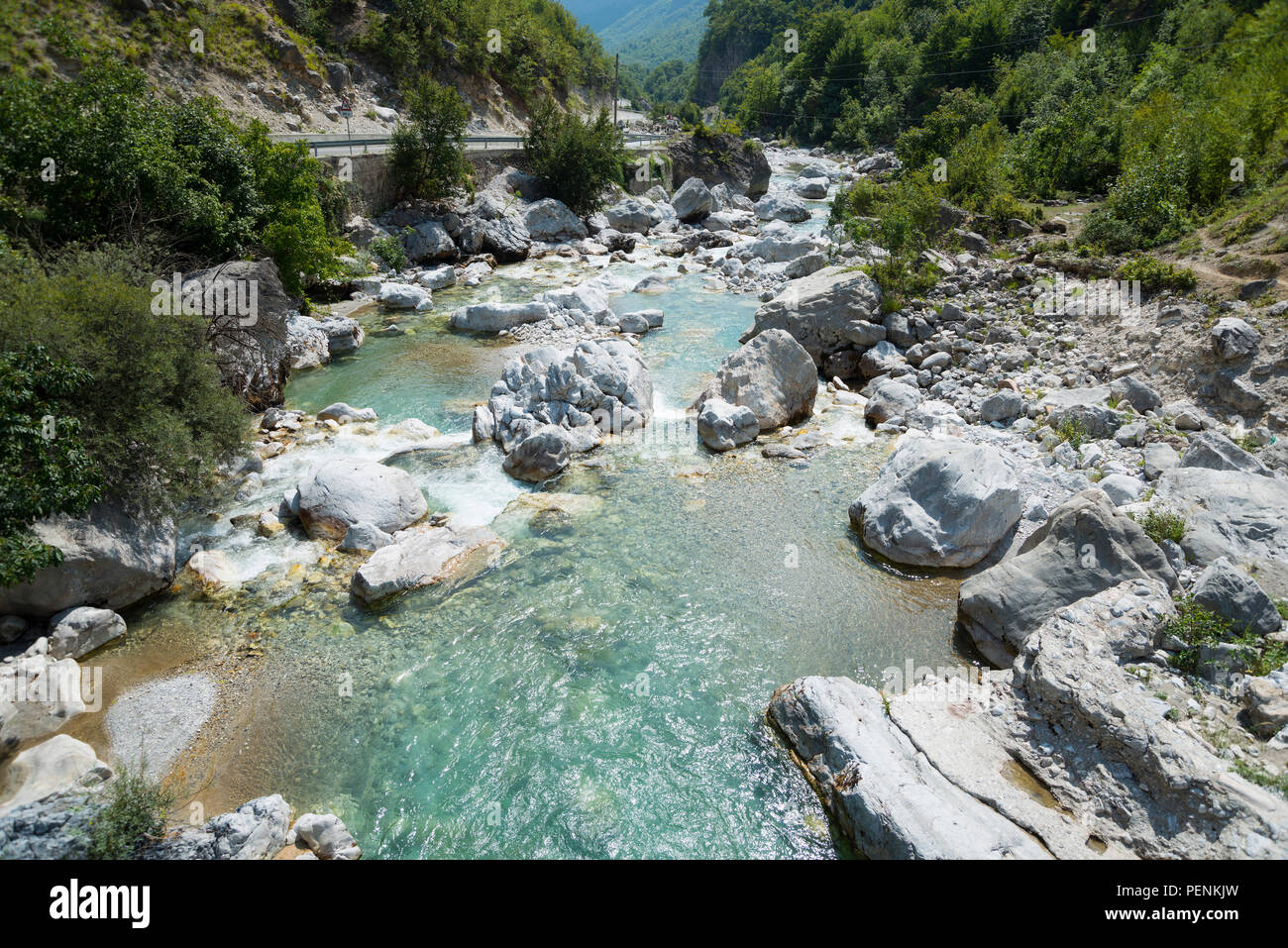 Valbona river, Valbona valley, albanian alps, Albania Stock Photo - Alamy