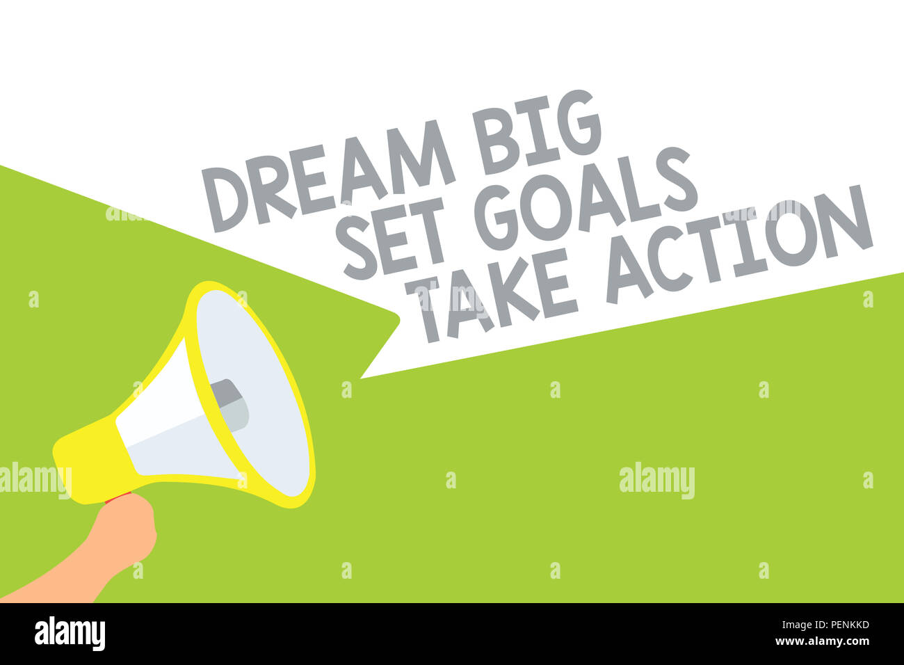Text sign showing Dream Big Set Goals Take Action. Conceptual photo ...