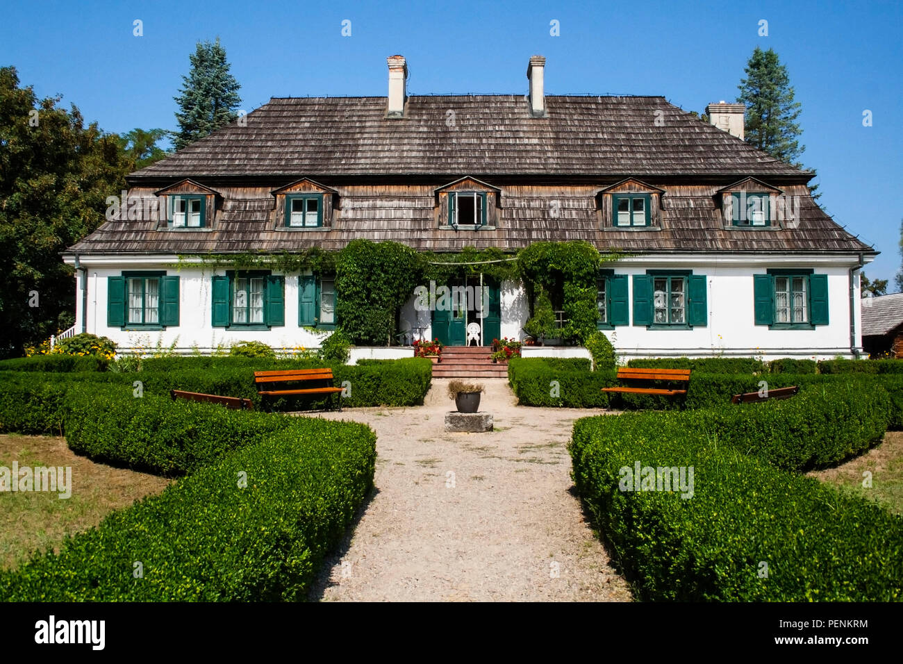 Old polish manor house seen from garden Stock Photo - Alamy