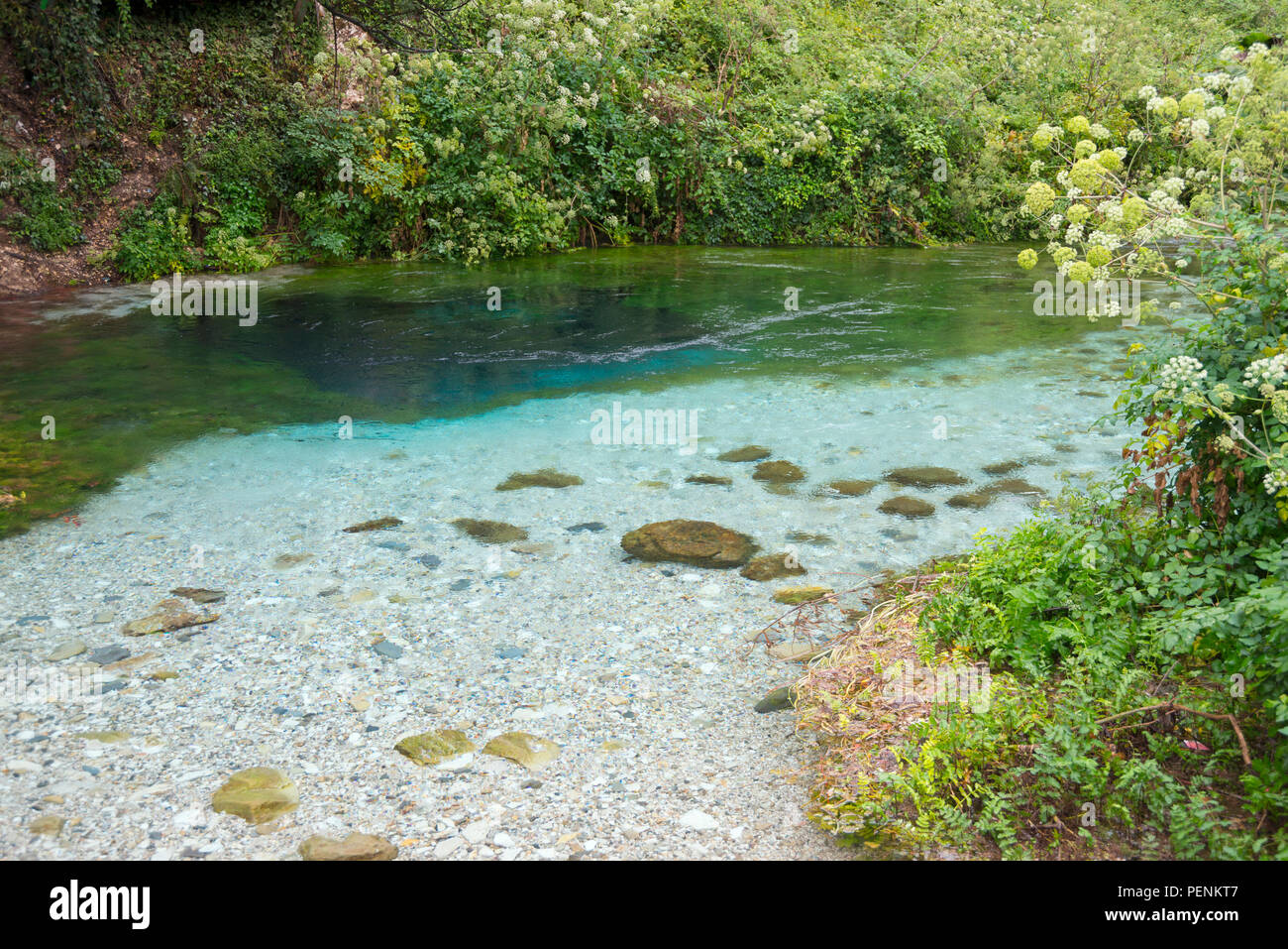 Blue eye, Syri i Kalter, river Bistrica, Saranda, Albania Stock Photo ...
