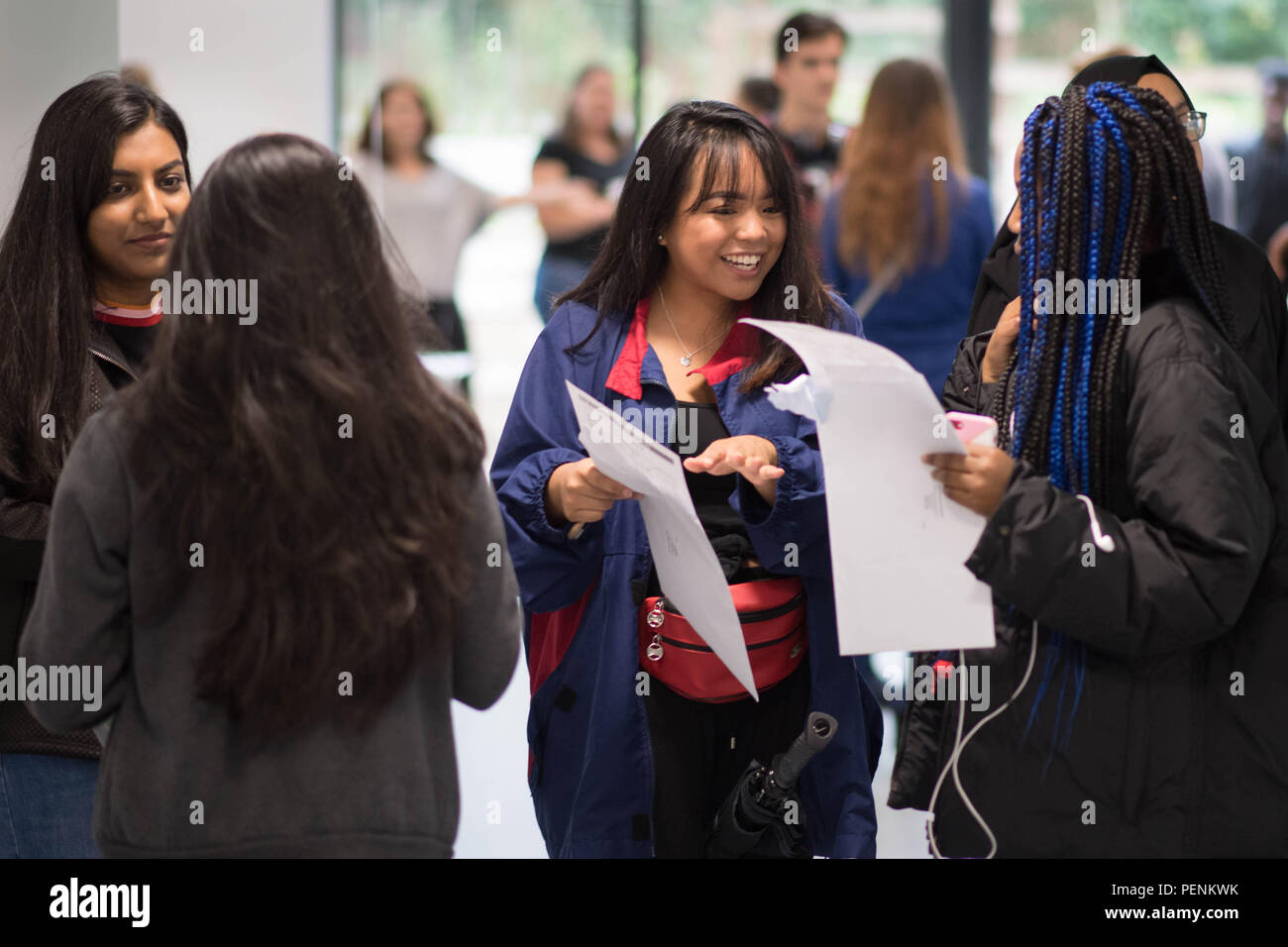 Students celebrate their A Level results from Ark Academy in Wembley ...