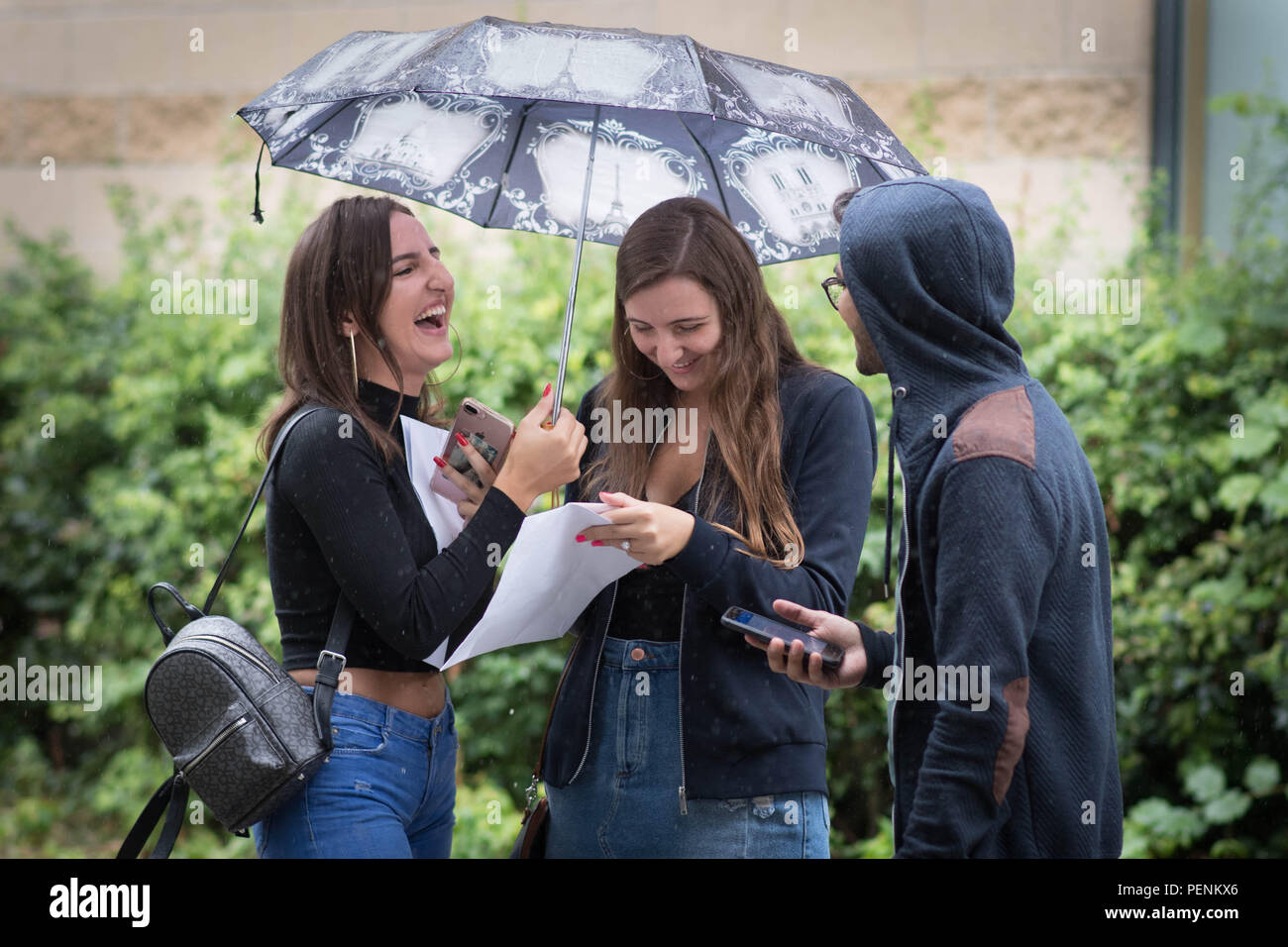 Students celebrate their A Level results from Ark Academy in Wembley ...