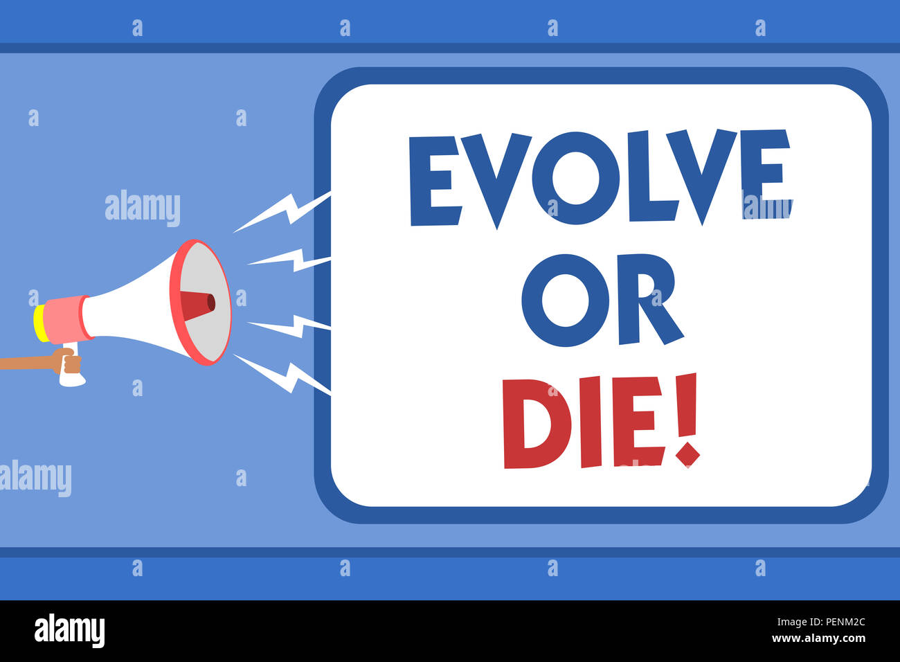 Text sign showing Evolve Or Die. Conceptual photo Necessity of change ...
