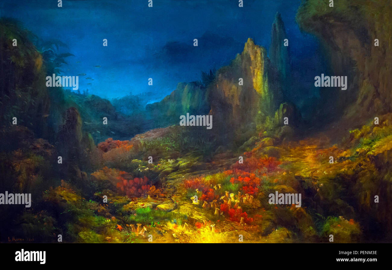 The Valley in the Sea, Edward Moran, 1862, Indianapolis Museum of Art ...