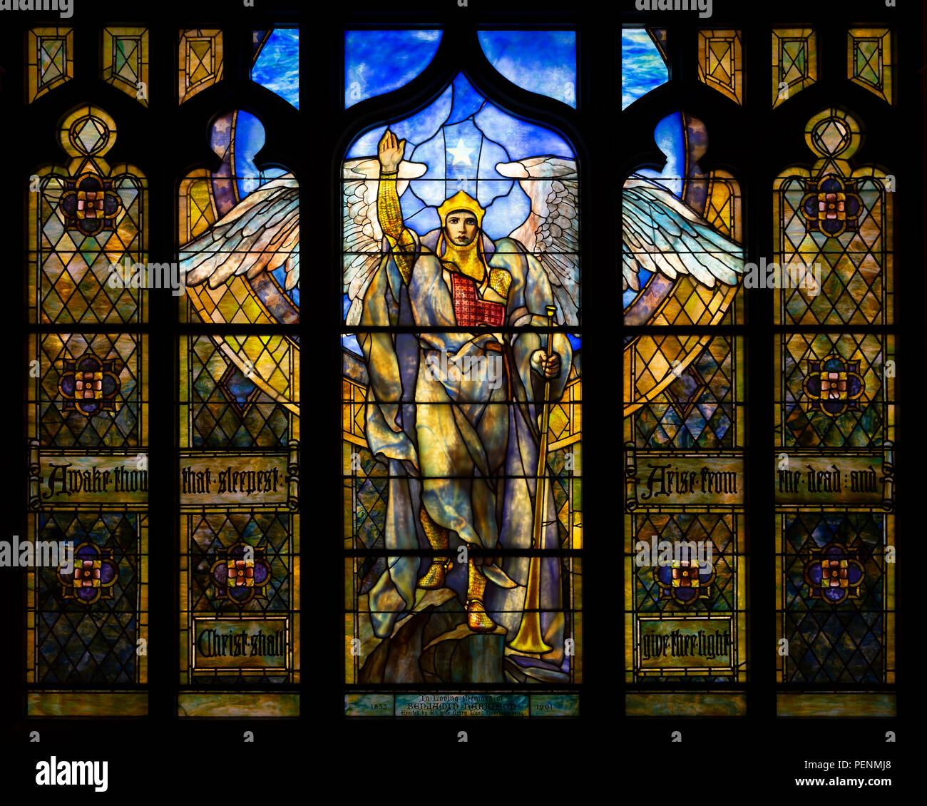Angel of the Resurrection, Frederick Wilson, 1903-1904, Tiffany Glass ...