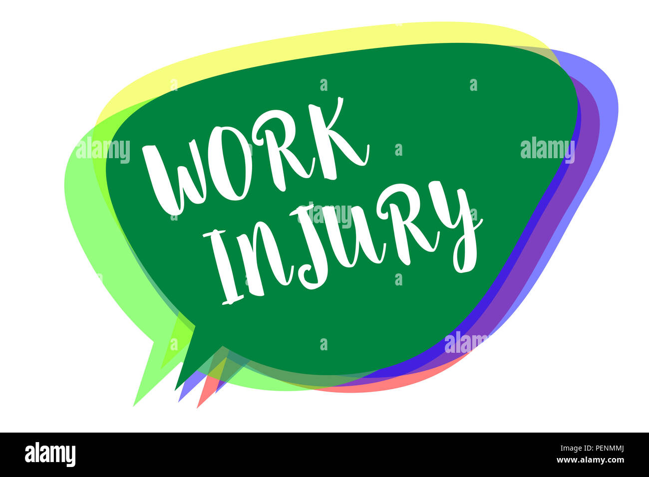 Writing note showing Work Injury. Business photo showcasing Accident in ...