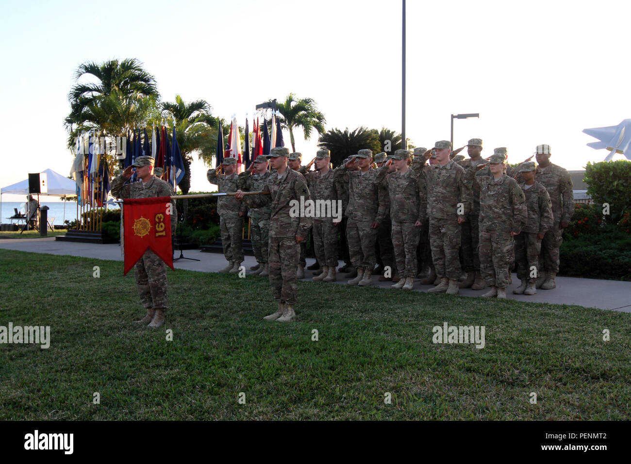 Soldiers with from the 163rd Transportation Detachment, 545th ...