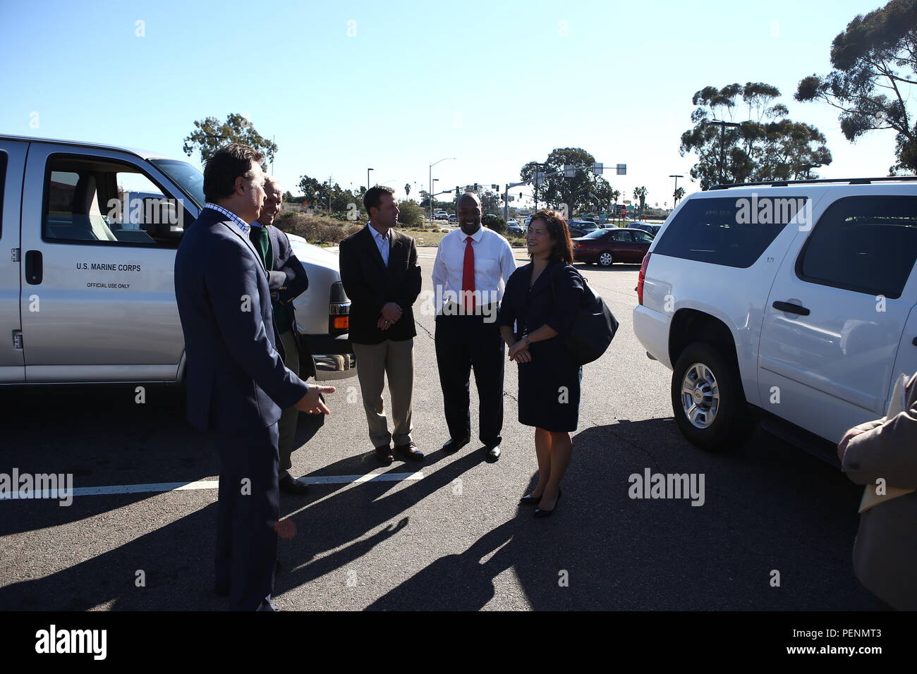 Marine Corps Installations West staff greets Ms. Christine Harada ...