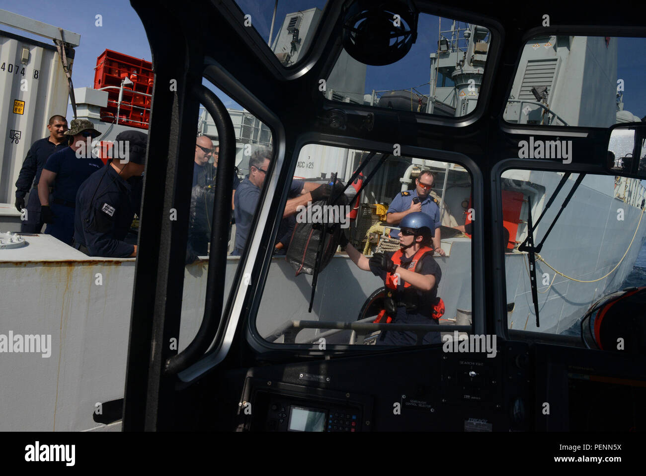 Crewmembers from Coast Guard Cutter Stratton and Her Majesties Canadian ...