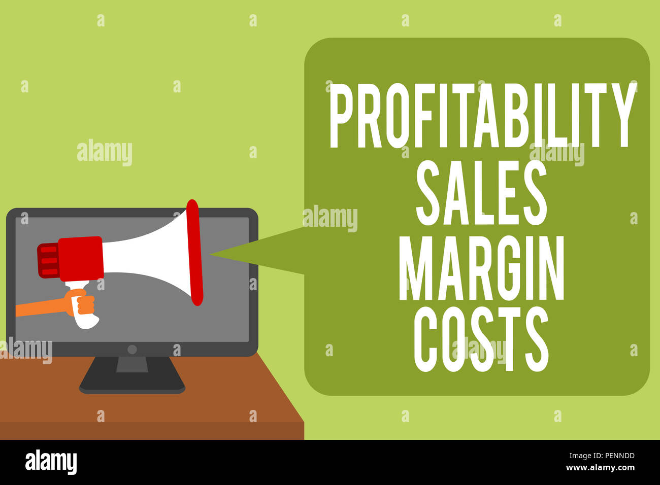 Conceptual hand writing showing Profitability Sales Margin Costs ...