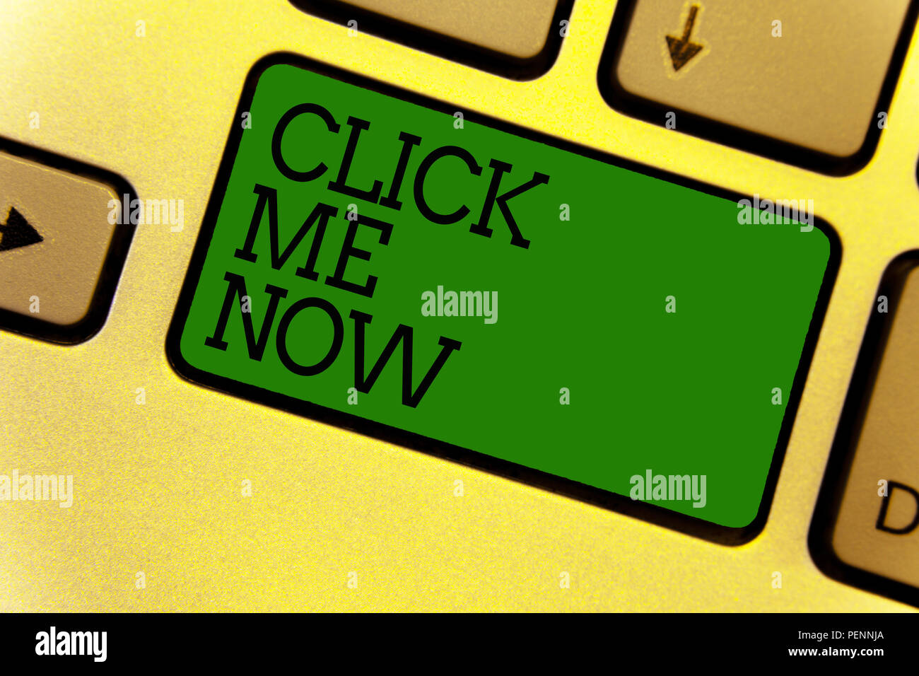 Conceptual hand writing showing Click Me Now. Business photo text ...