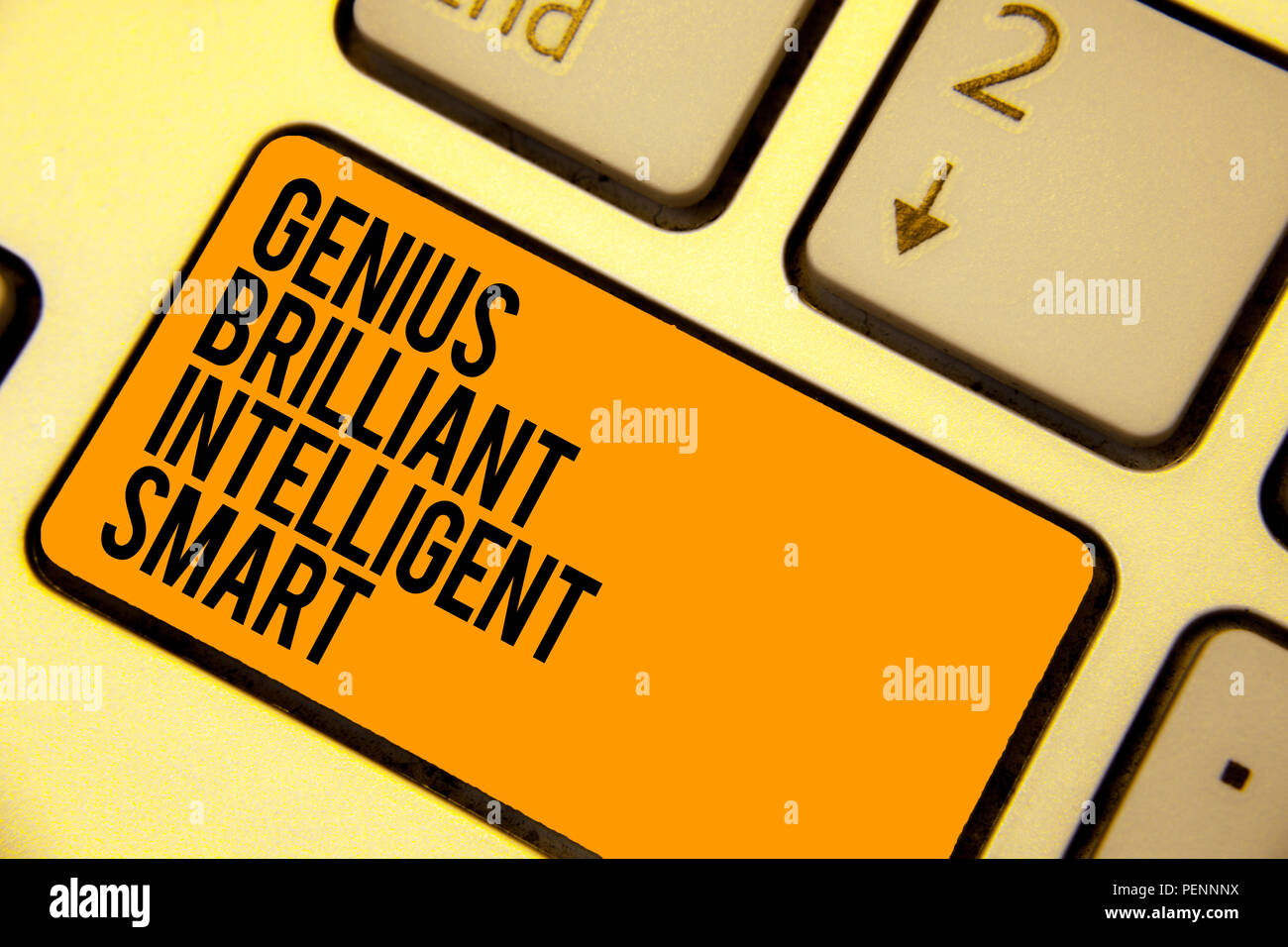 Handwriting text writing Genius Brilliant Intelligent Smart. Concept ...