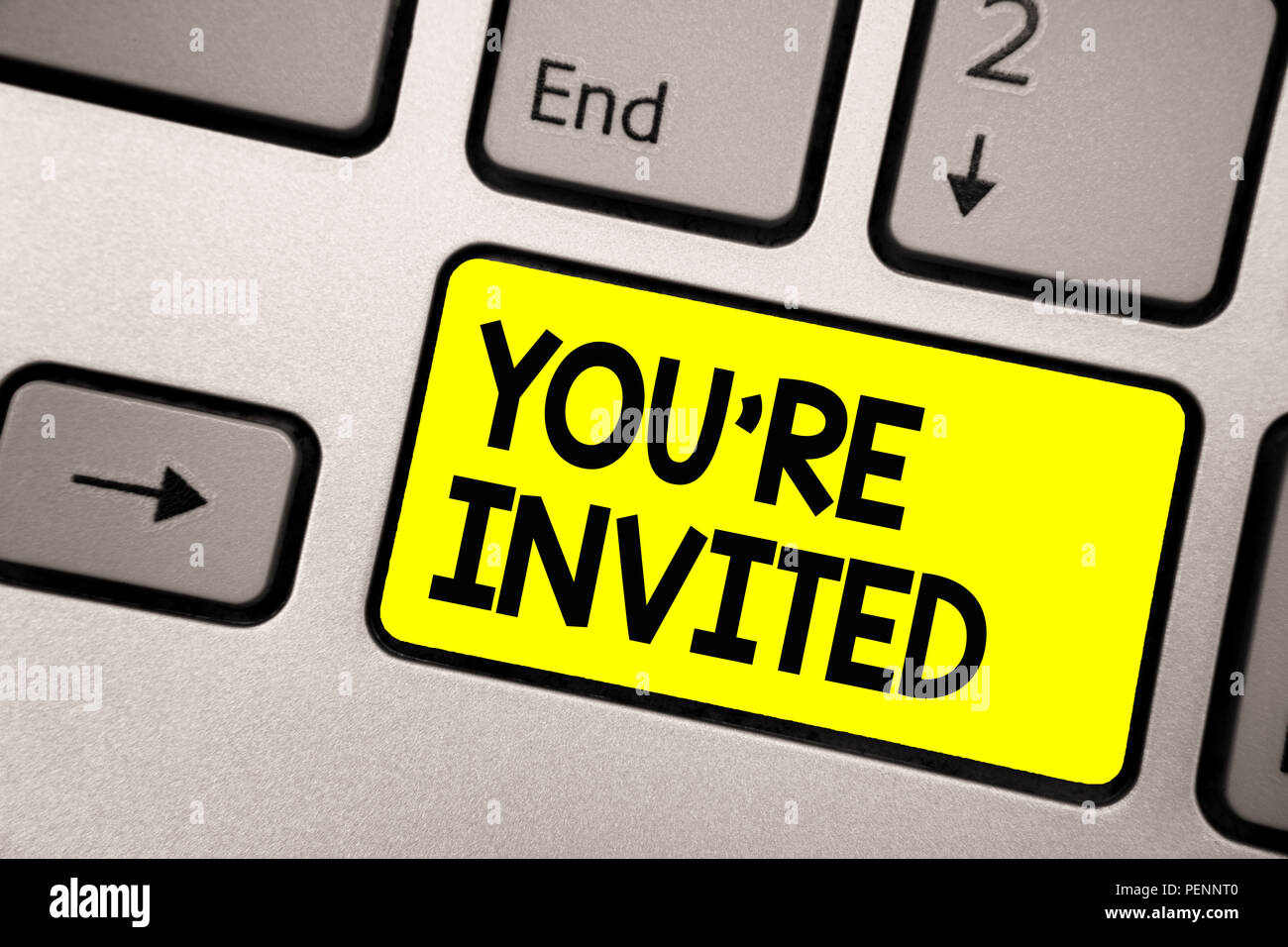 Word writing text You re are Invited. Business concept for Please join ...