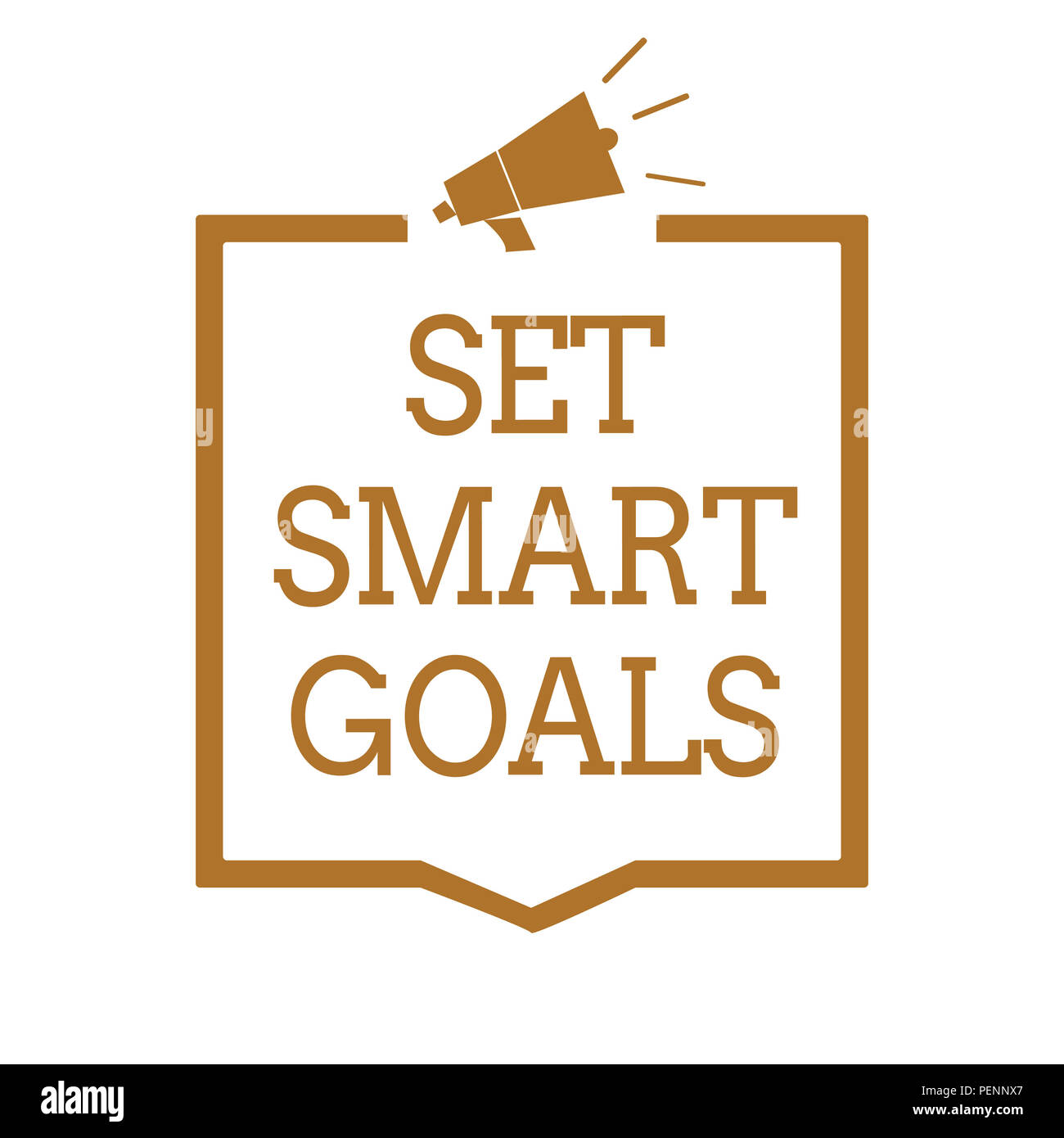 Text sign showing Set Smart Goals. Conceptual photo Establish ...