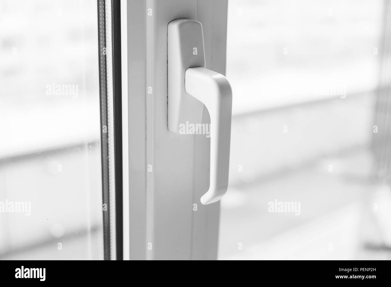 Pvc double door Black and White Stock Photos & Images - Alamy