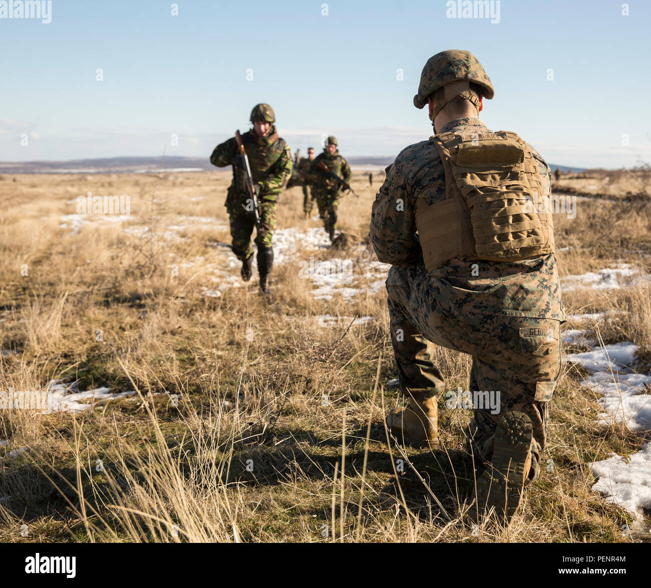 Marines with the Combined Arms Company, Black Sea Rotational Force and ...