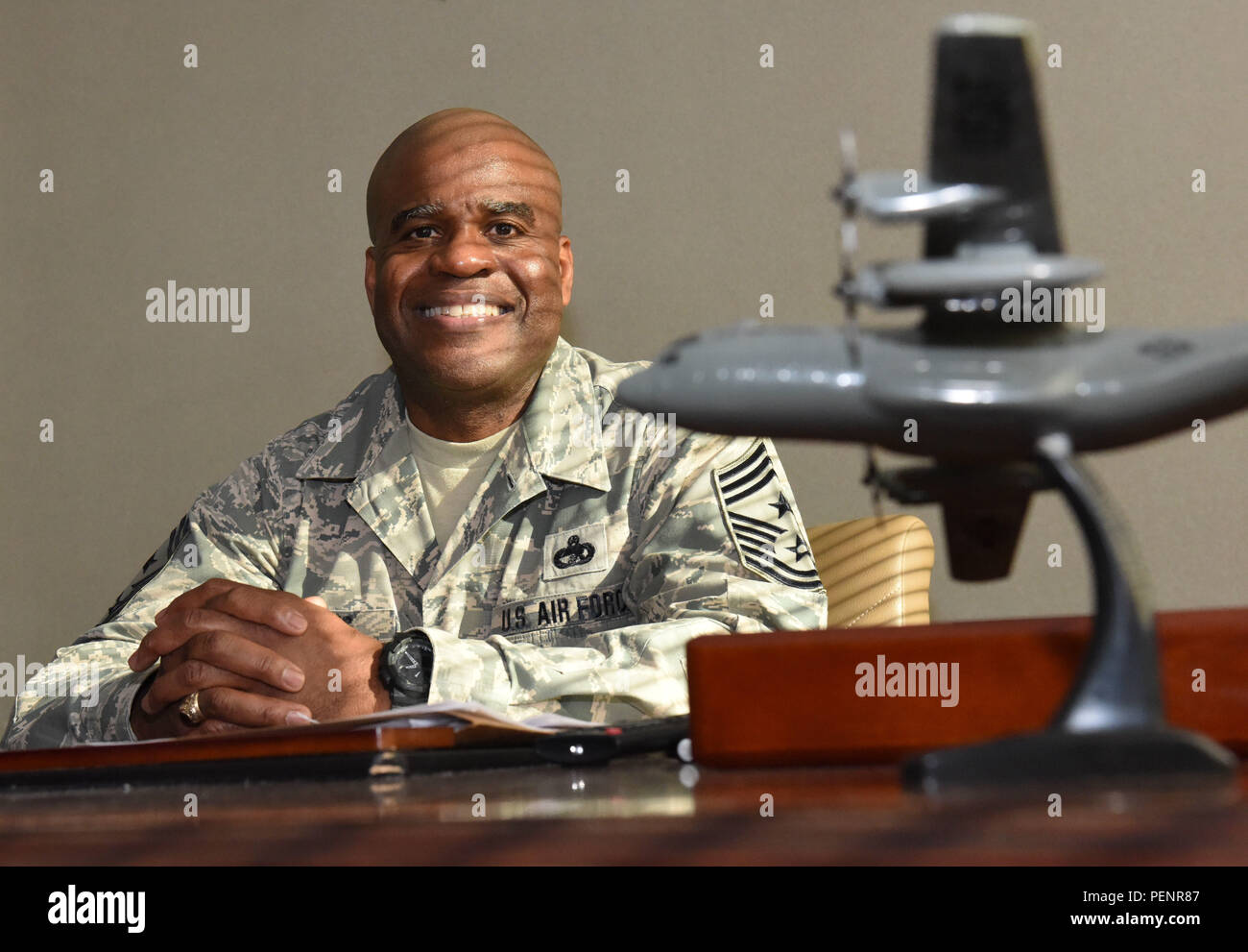 Command Chief Master Sgt. Benjamin Williams, poses for a photo in his ...