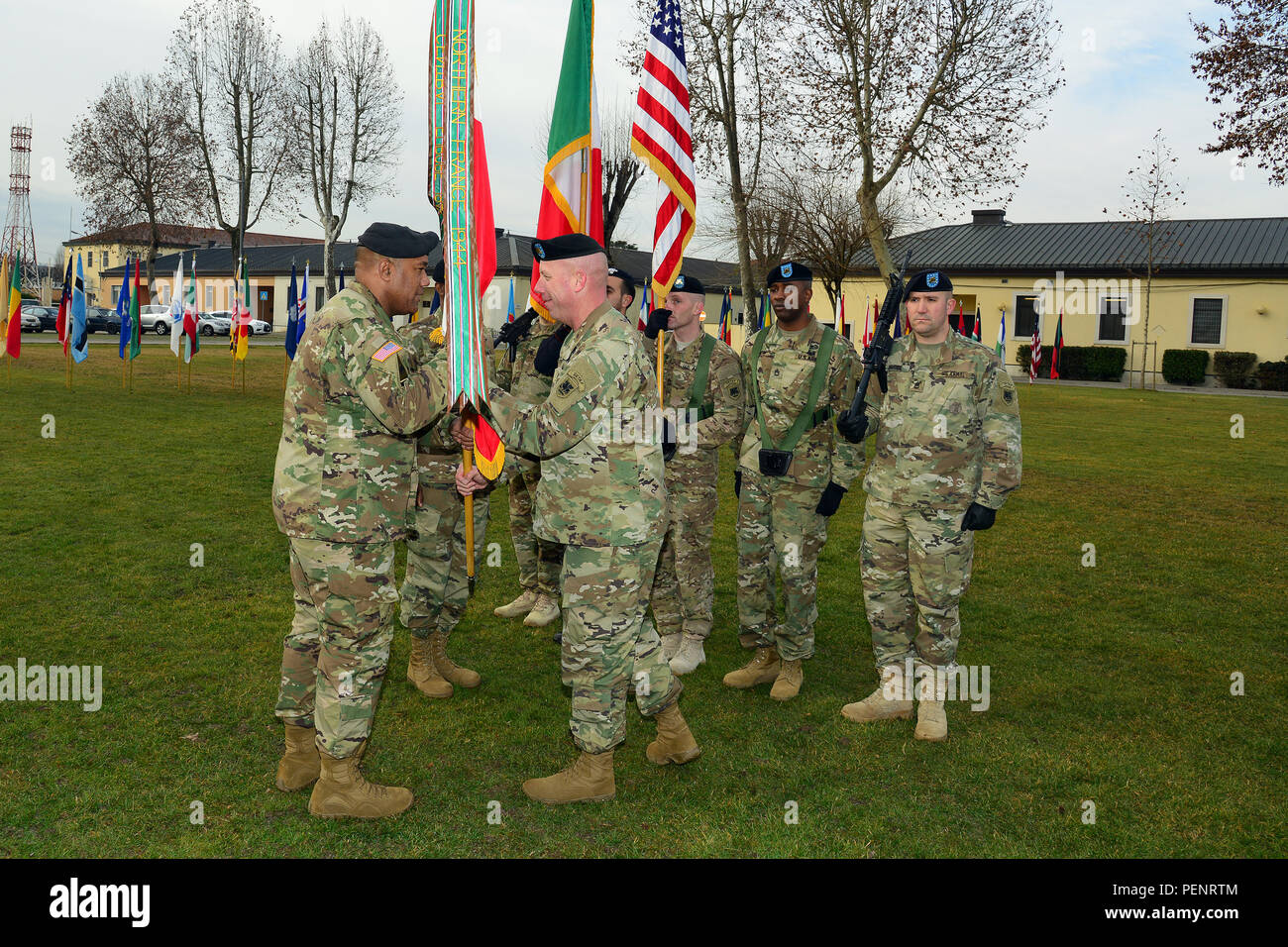 Maj. Gen. Darryl A. Williams, U.S. Army Africa commanding general (left ...
