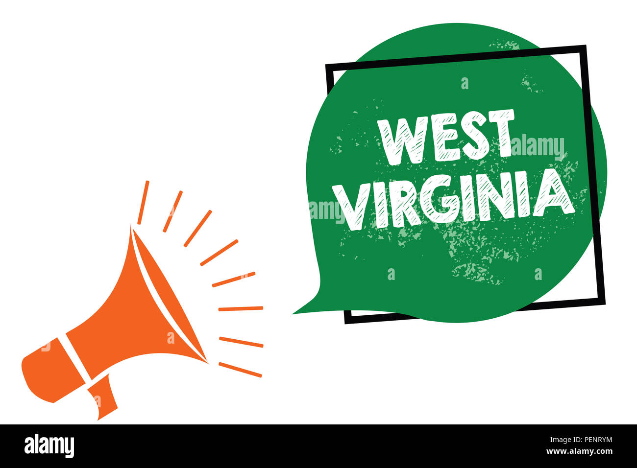 Word writing text West Virginia. Business concept for United States of ...