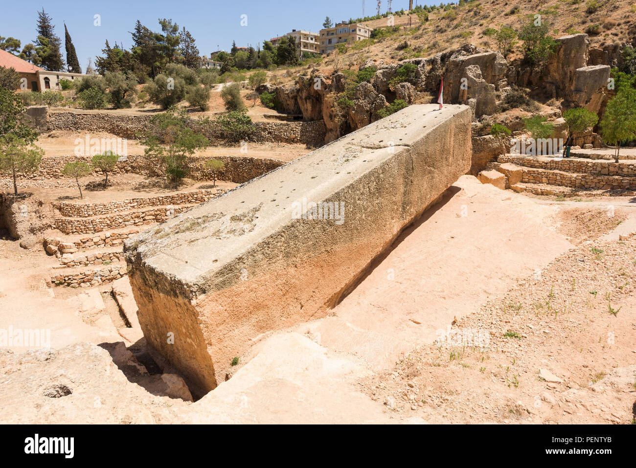 Stone of the pregnant woman baalbek hi-res stock photography and images ...